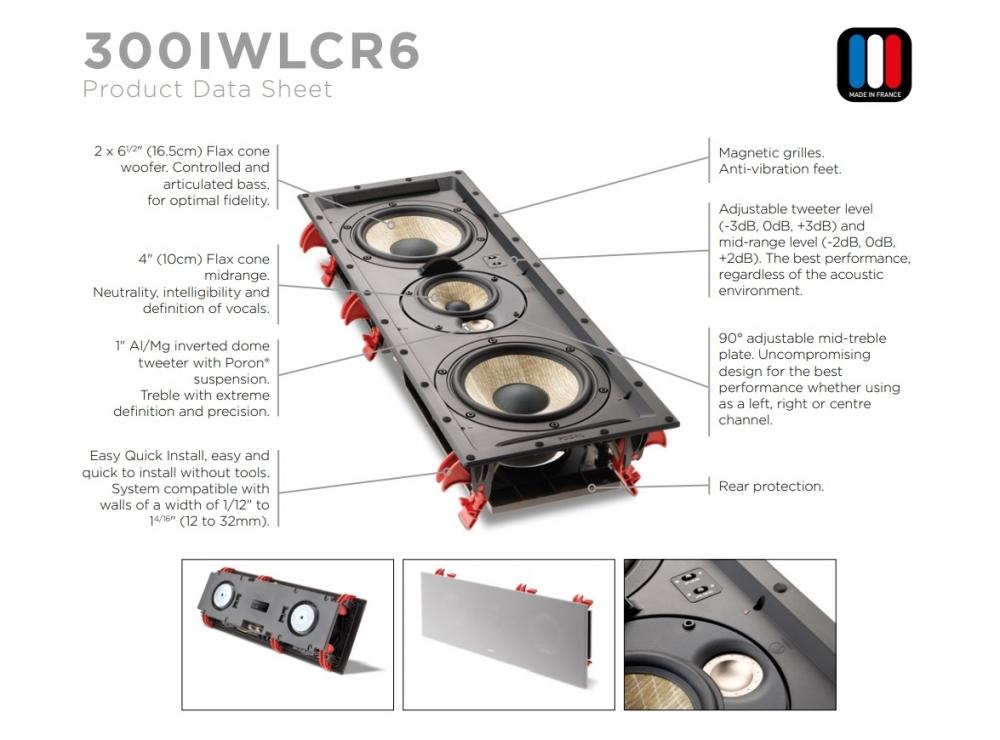 Focal 300 IWLCR6 In-Wall LCR Speaker (Each) – Speakerpoint